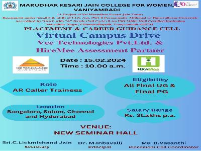 Marudhar Kesari Jain College for Women -> Galleries -> Photo Gallery -> Placement & Career ...