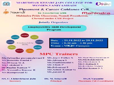 Marudhar Kesari Jain College for Women -> Galleries -> Placement ...